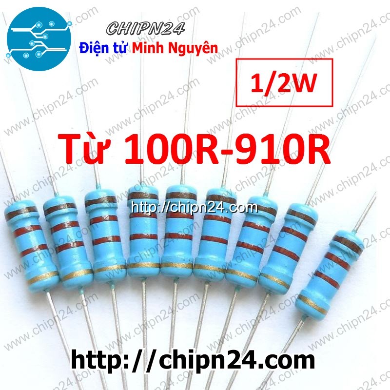 [20 con] Điện Trở 1/2W 5% (100R 120R 150R 220R 330R 390R 470R 510R 560R ...