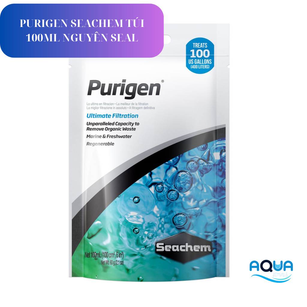 Purigen Seachem 100ml chính hãng - Làm trong nước và hấp thụ độc tố ...