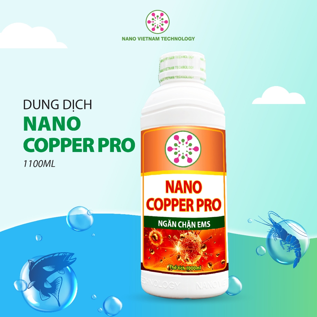 Nano Copper Pro (Nano Đồng) chuyên xử lý vi khuẩn, nấm đồng tiền, TPD ...
