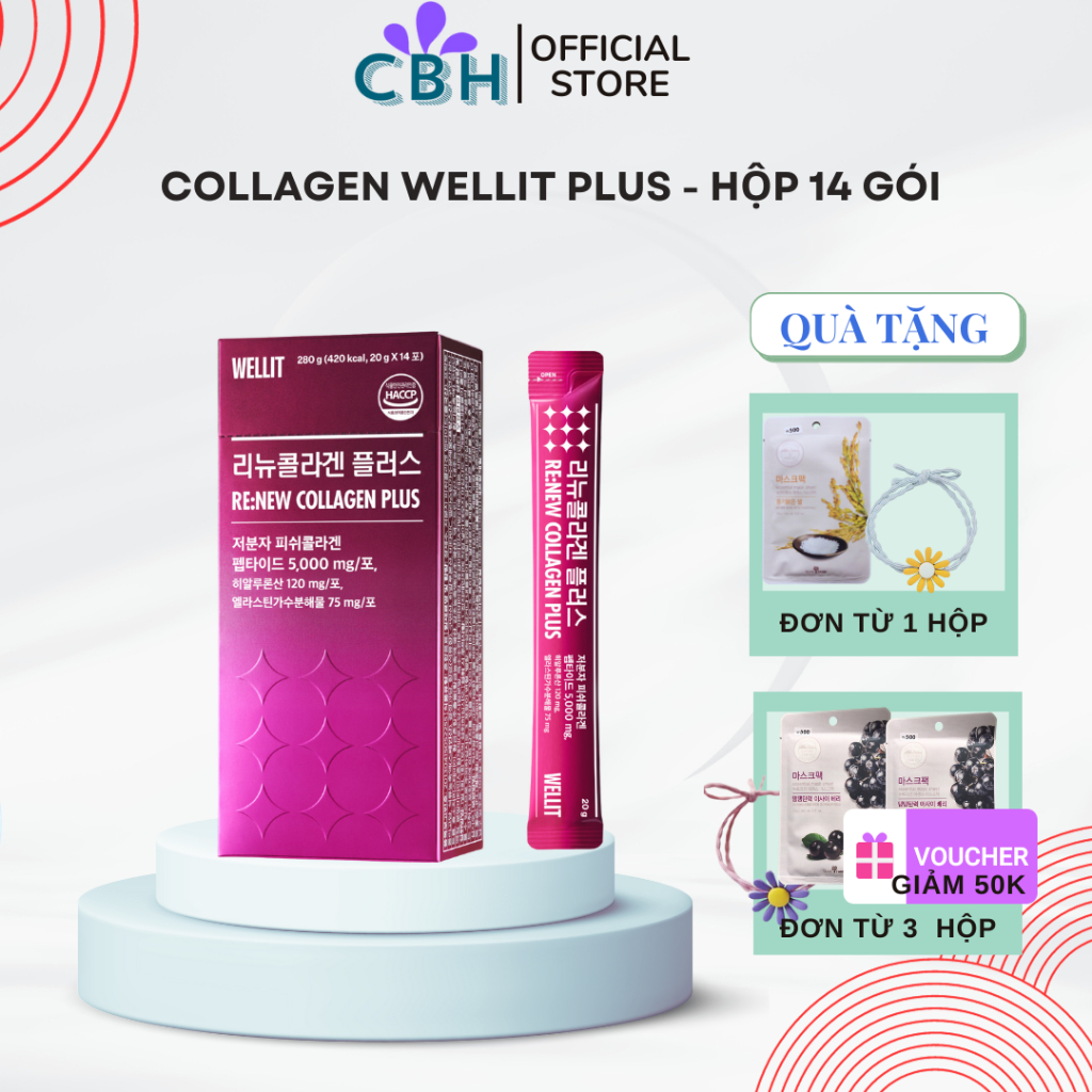 (Phiên bản cao cấp) Renew Wellit Collagen Plus Hàn Quốc trẻ hóa, căng ...