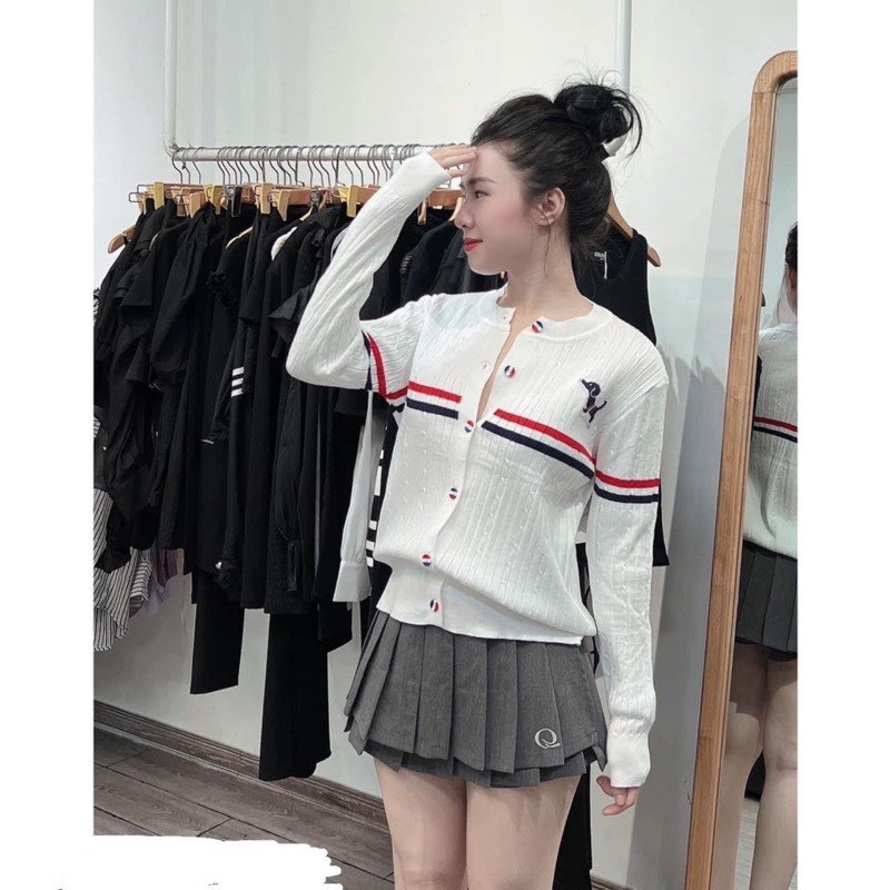 Áo Khoác Len Viền Kẻ Thome Quảng Châu, Full 3 Màu, Trendy Nữ, Siêu Hot ...