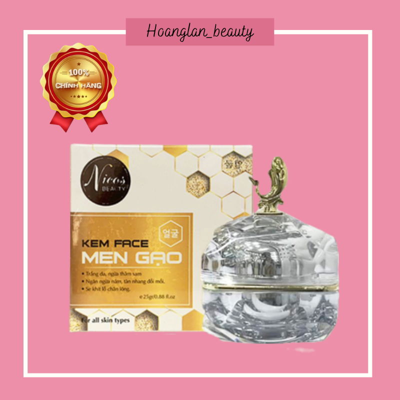 Kem Face Cấy Trắng Men Gạo Nicos Beauty Chính Hãng | Shopee Việt Nam