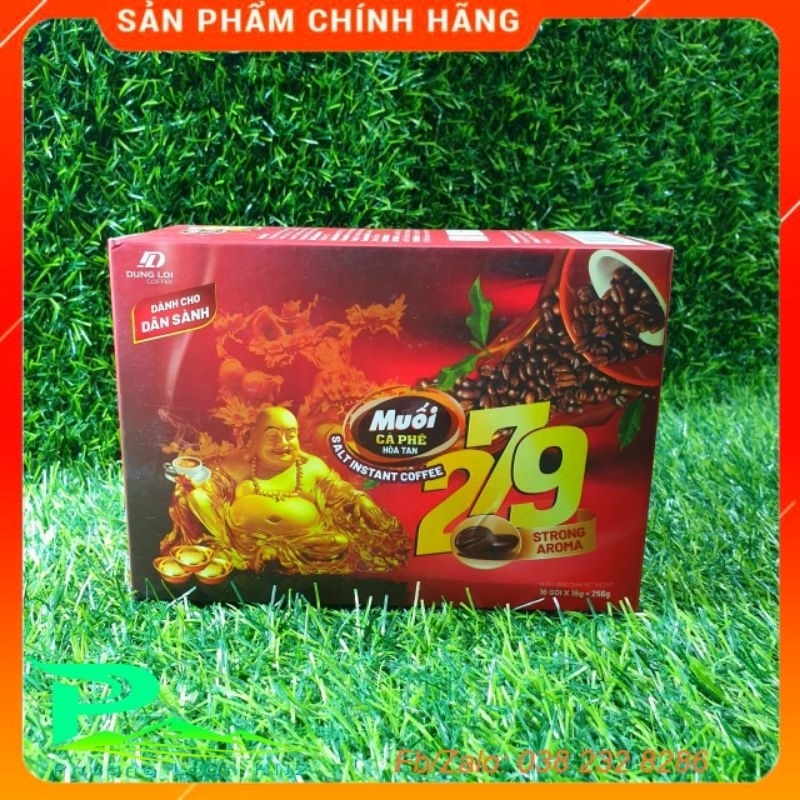 Cafe 279 - Cà phê muối hòa tan (hộp 16 gói × 16g) | Shopee Việt Nam