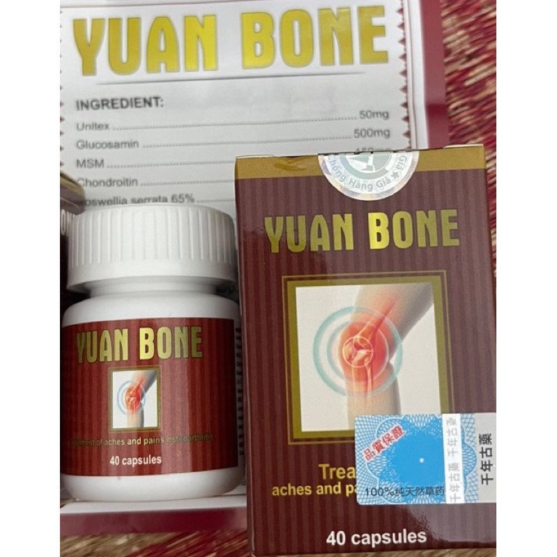 Viên Uống Xương Khớp Yuan Bone Chính Hãng Hộp 40 Viên Giảm đau nhức ...
