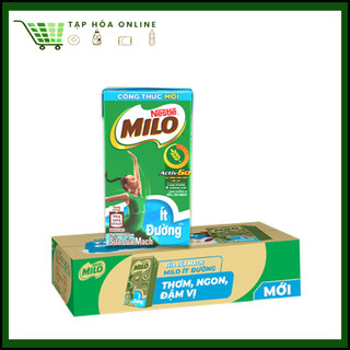 Thùng 48 hộp thức uống lúa mạch uống liền Nestlé MILO ít đường 48 hộp ...