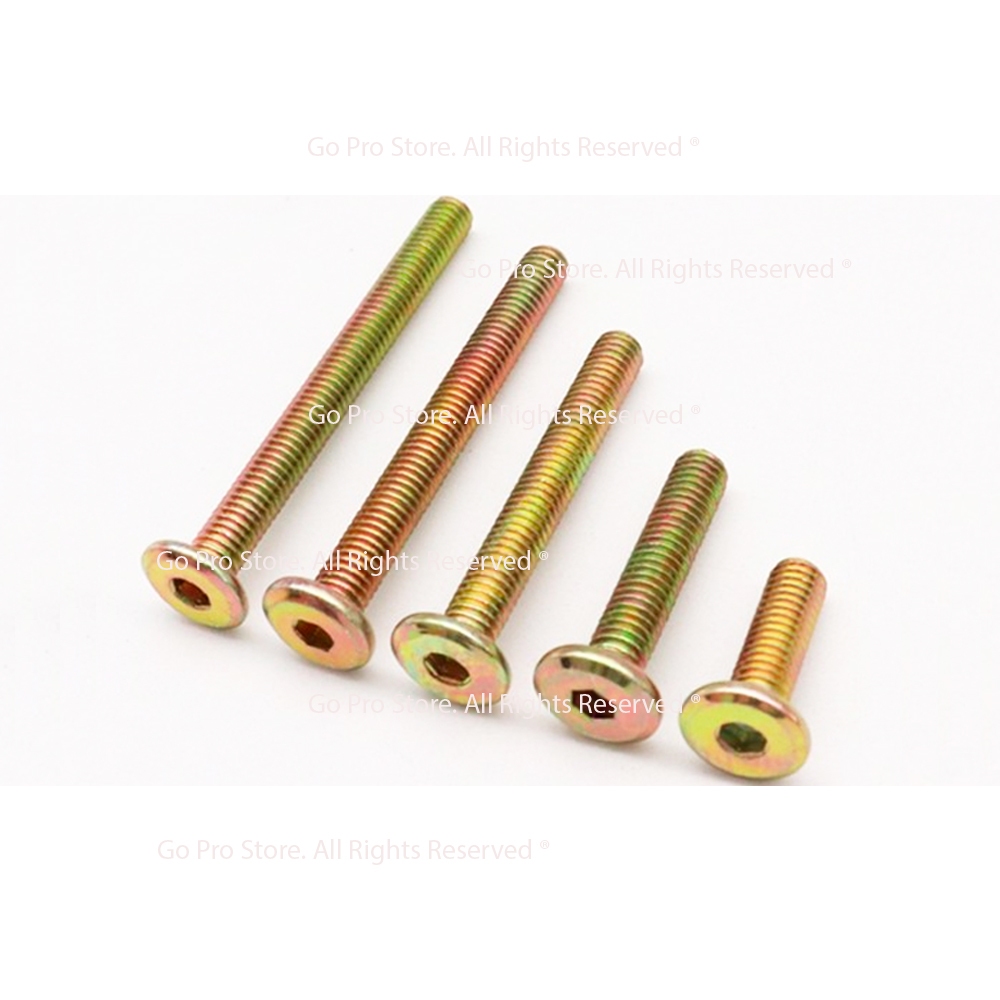01 Bulon (Ốc) Lục Giác Chìm Đầu Dẹp Thép Mạ Kẽm 7 Màu M113673 | Shopee ...