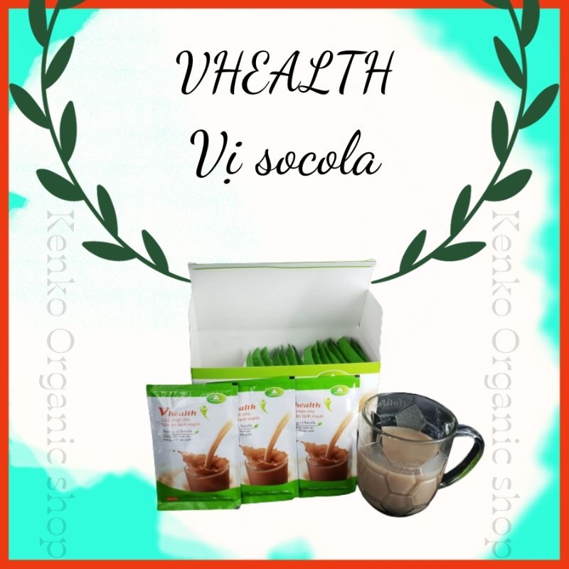 Bột dinh dưỡng Vhealth vị socola - 20gói/hộp - hỗ trợ đào thải độc tố ...
