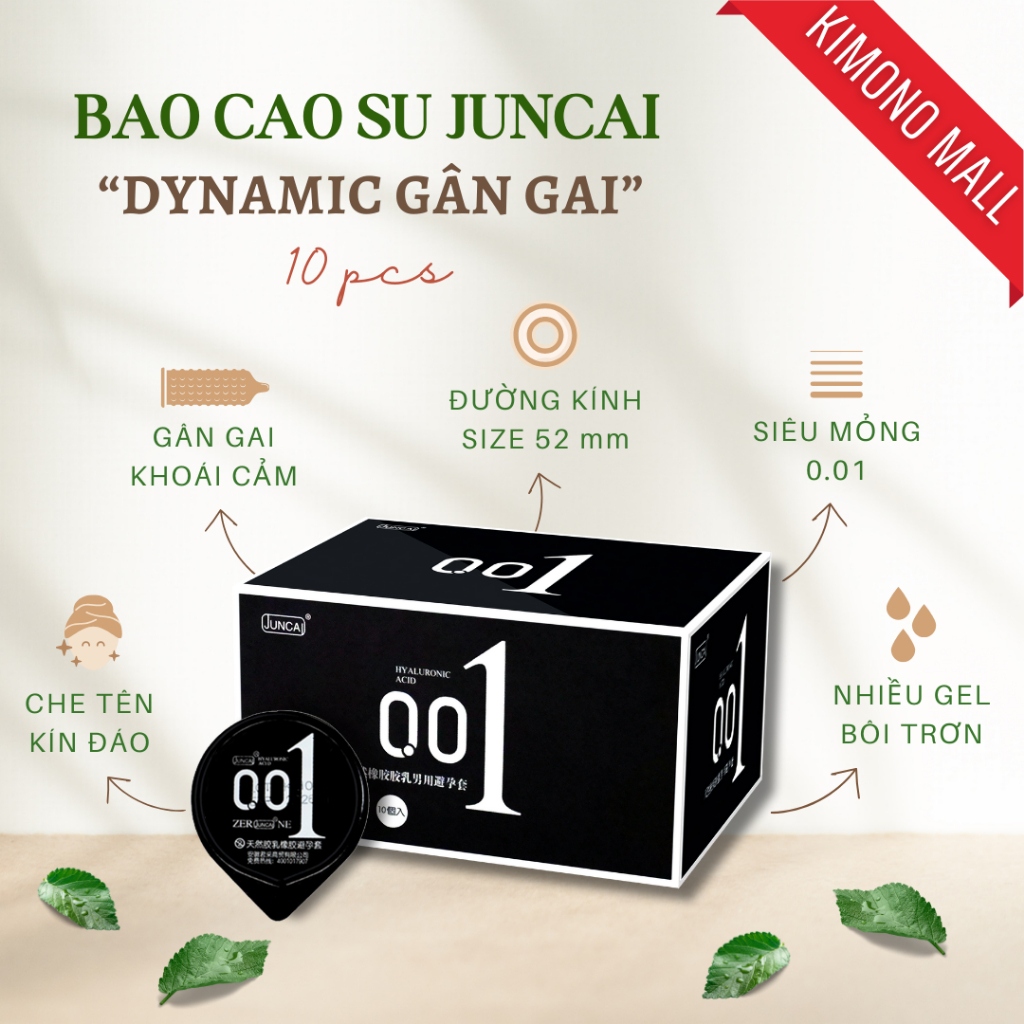Bao cao su Juncai 001 gân gai siêu mỏng kéo dài thời gian, bcs olo nội địa Trung cao cấp nhiều ...