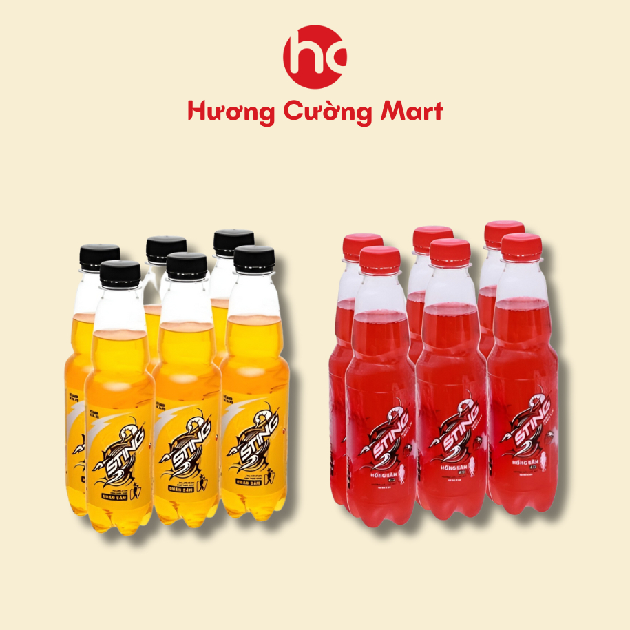 Lốc 6 chai nước tăng lực Sting vàng 330ml/ sting đỏ 330ml | Shopee Việt Nam