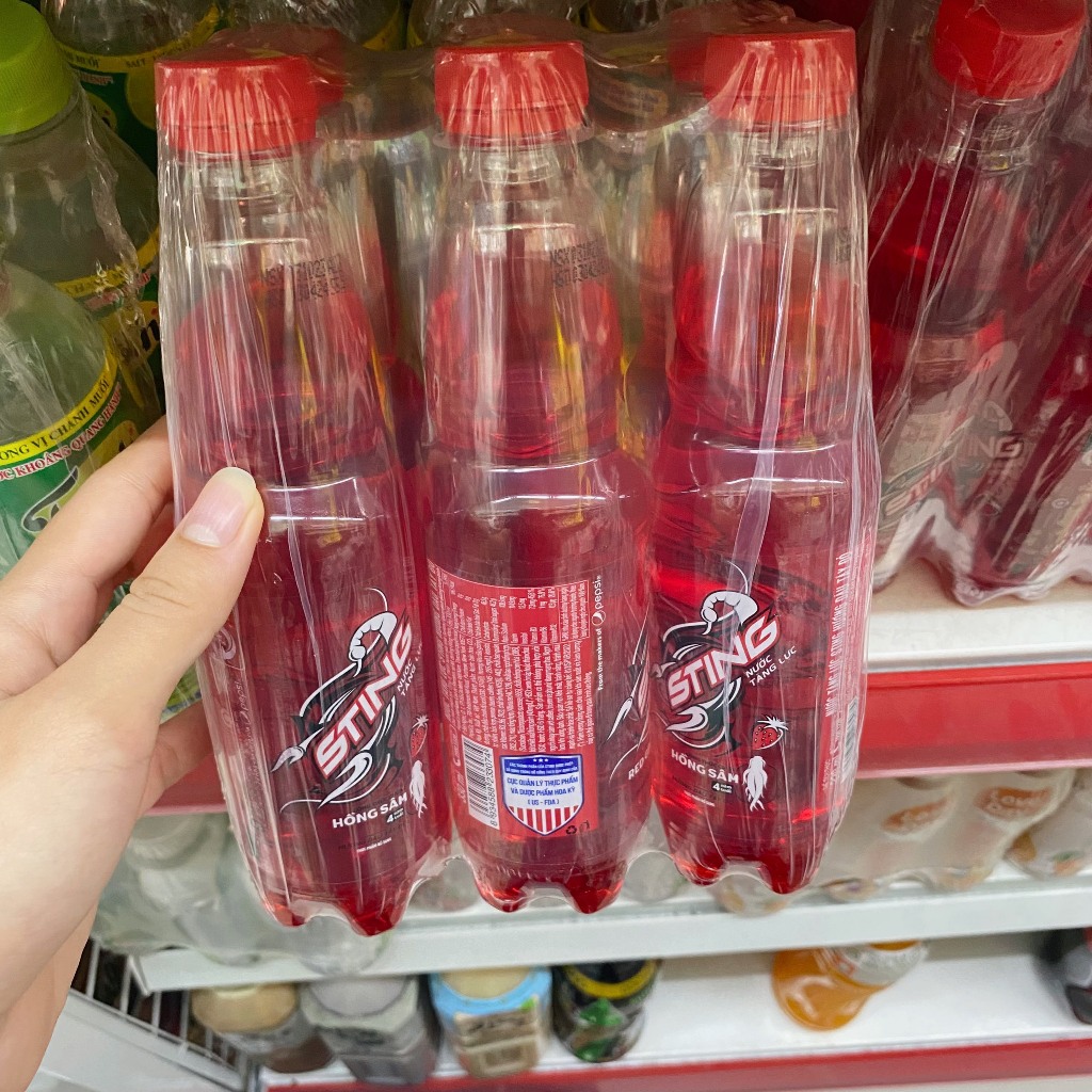 Lốc 6 chai nước tăng lực Sting vàng 330ml/ sting đỏ 330ml | Shopee Việt Nam