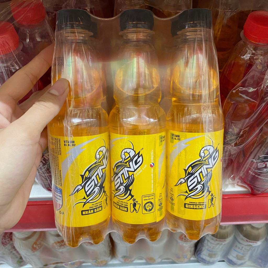 Lốc 6 chai nước tăng lực Sting vàng 330ml/ sting đỏ 330ml | Shopee Việt Nam
