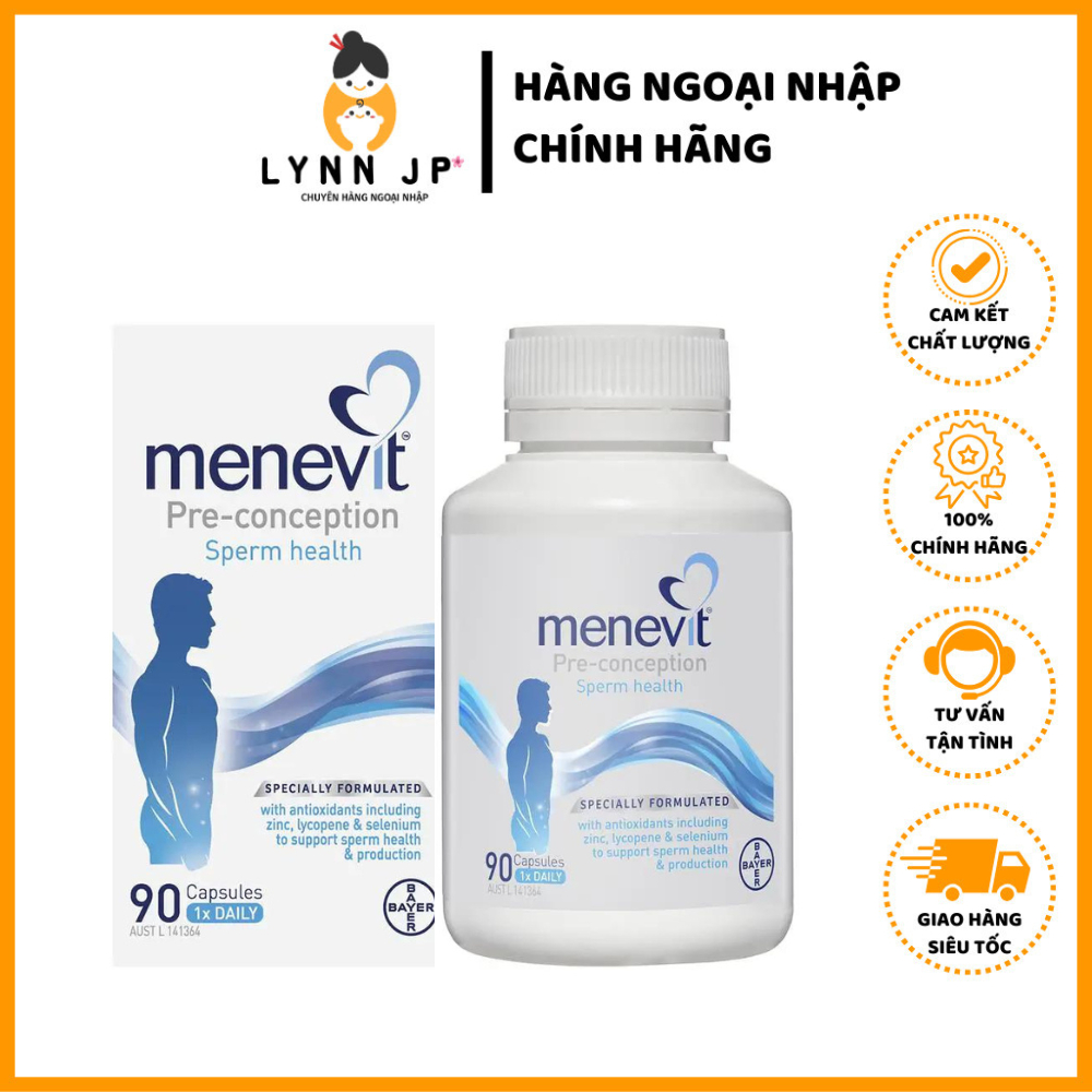 Viên uống Menevit Male Fertility Supplement 90 viên | Shopee Việt Nam