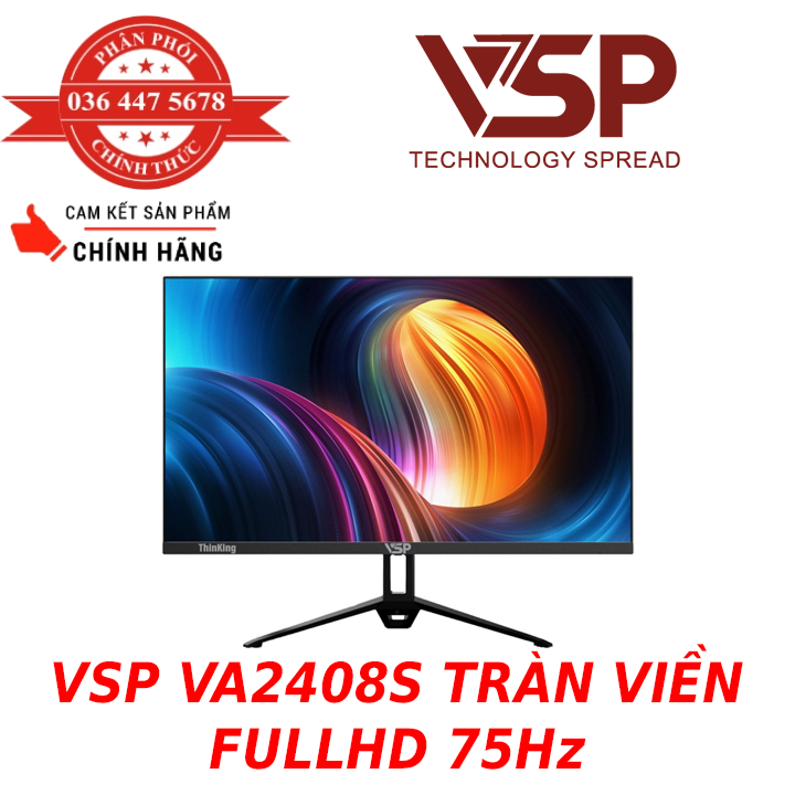 Màn Hình VSP V2408S LED Tràn Viền Slim Bezel 23.8'' FullHD 75Hz - Hàng Chính Hãng | Shopee Việt Nam