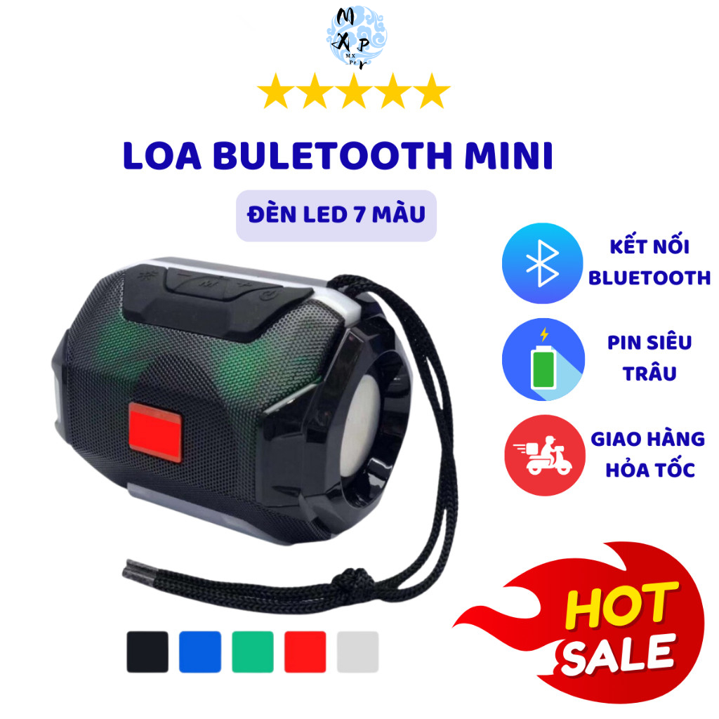 Loa bluetooth mini MINPRO A005 không dây giá rẻ đèn led theo nhạc bluetooth 5.0 chính hãng ...