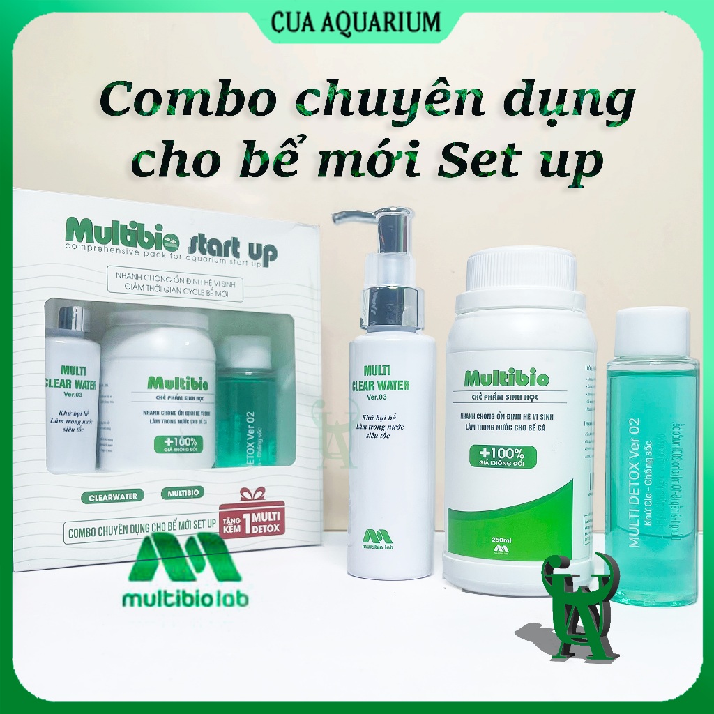 Combo Vi sinh Multibio Start Up làm trong nước khử clo | Shopee Việt Nam