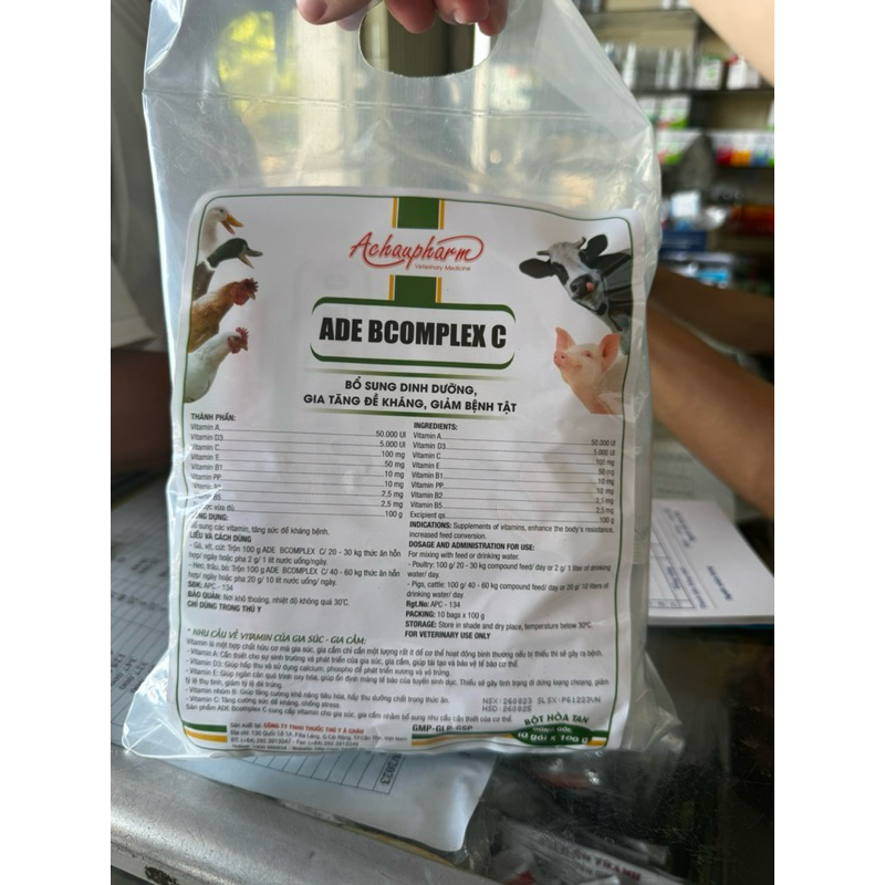 ADE B.Complex C dạng bột bổ sung chất dinh dưỡng cho gia súc gia cầm ...