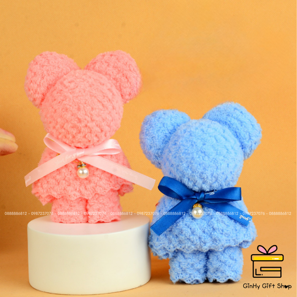 Khăn Gấp Hình Gấu KG01 GinHy - Khăn Lông Cừu Gấp Hình Gấu Teddy Dễ Thương Dùng Làm Quà Tặng, Quà ...