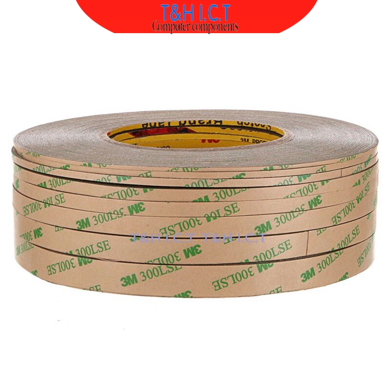 Băng keo hai mặt 3M 300Lse siêu mỏng dính, dán viền vỏ B laptop, viền màn hình laptop, viền màn ...