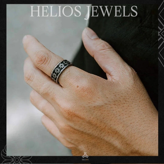Nhẫn thời trang nam Helios Jewels Snowflakes - Thép không gỉ cao cấp ...