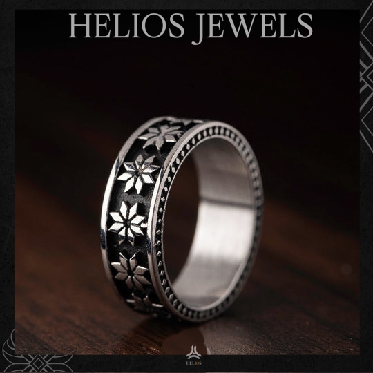 Nhẫn thời trang nam Helios Jewels Snowflakes - Thép không gỉ cao cấp ...