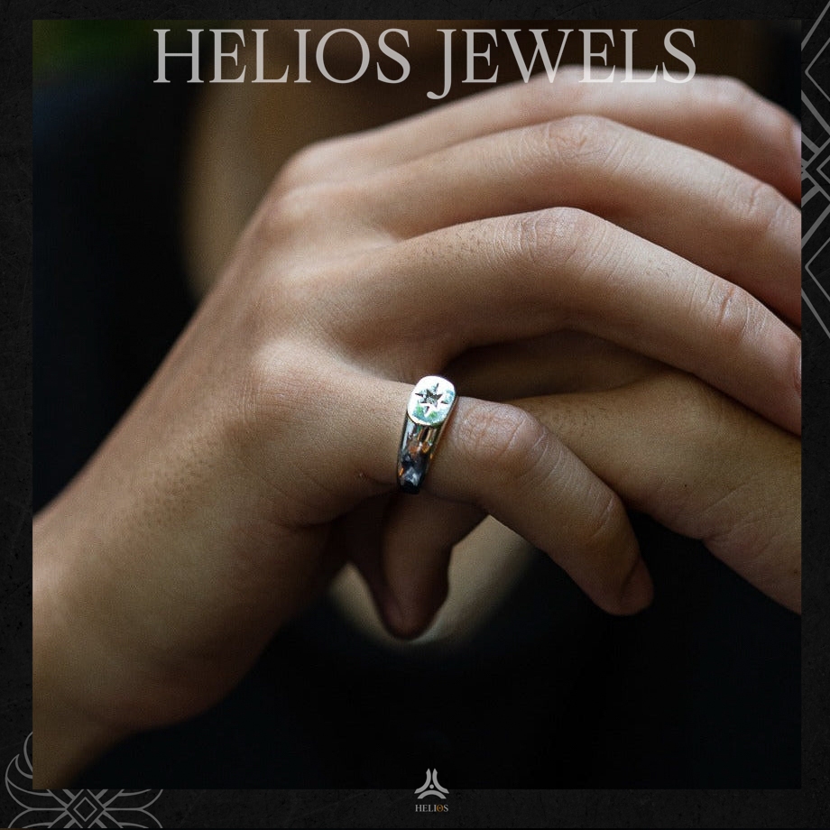 Nhẫn thời trang nam nữ Helios Jewels Minimal Star Bạc - Thép không gỉ ...