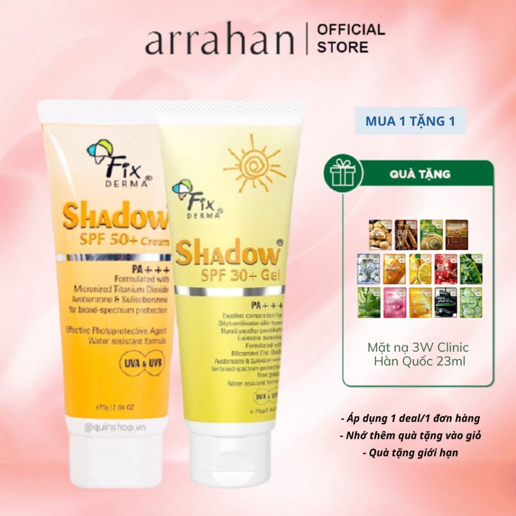 [HB Gift] Kem Chống Nắng Fixderma Shadow -75g | Shopee Việt Nam