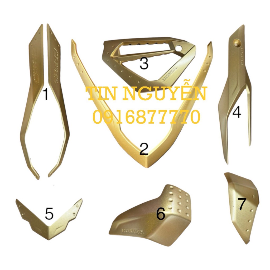 Body kit bộ trang trí xe Vario Click đời 2015 - 2017 màu vàng chính ...