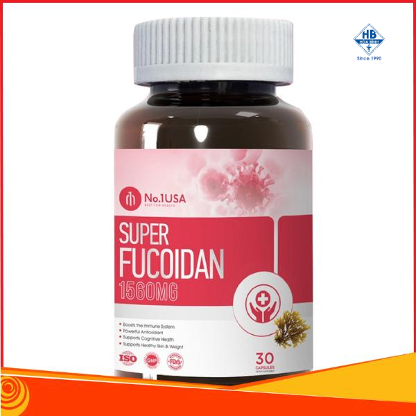 Super Fucoidan 1560MG Viên uống - Hỗ trợ tăng cường hệ miễn dịch, Hộp ...