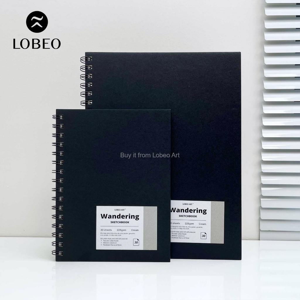 [LOBEO] Sổ vẽ màu gouache, màu dạ Lobeo Wandering 30 tờ 225gsm | Shopee ...