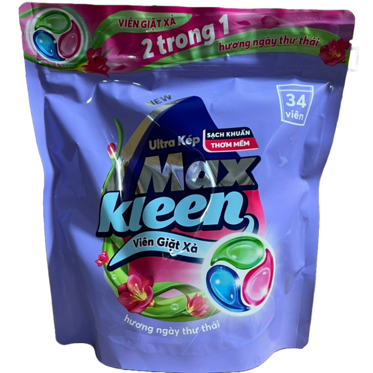 Maxkleen Viên Giặt Xả 2 Trong 1 Nhiều Hương (34 viên/túi). | Shopee ...