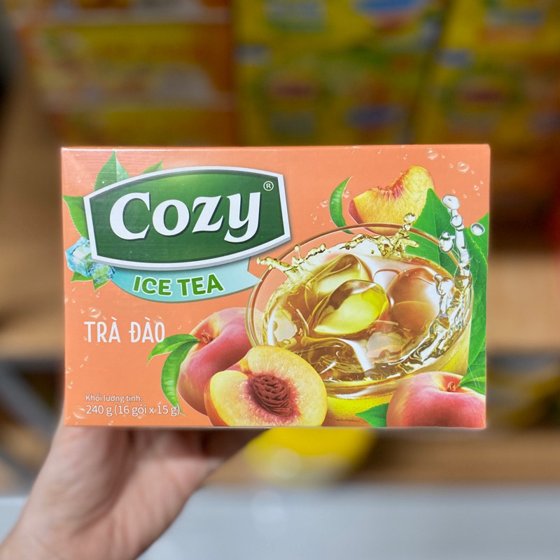 Trà Đào, Chanh, Dâu Hoà Tan Cozy Ice Tea-240g (16 gói) | Shopee Việt Nam