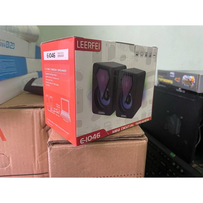 loa máy tính LEERFEI có LED | Shopee Việt Nam