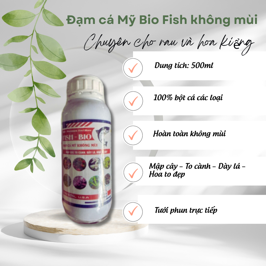 Đạm cá Mỹ Bio Fish không mùi-Chuyên cho rau,hoa kiểng | Vườn Sài Gòn