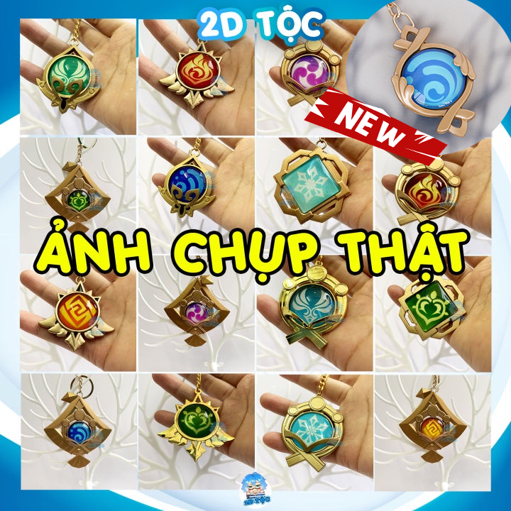 [Có dạ quang] Móc khóa Nguyên tố Vision game Genshin Impact: Inazuma ...