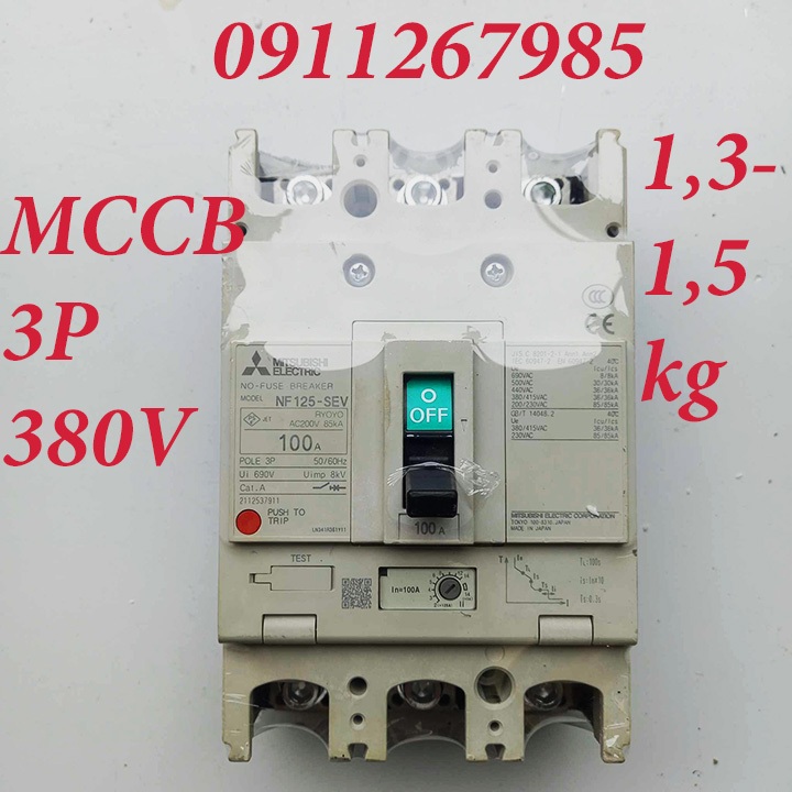 Aptomat 3 pha -MCCB-380v, 30A-225A-cb 3 pha MITSUBITSHI -cầu dao tự động -attomat nhật bãi ...