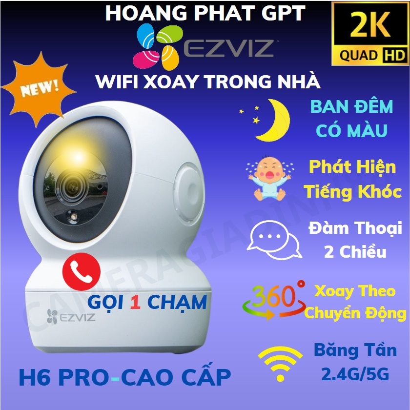 Camera Wifi Trong Nhà Ezviz H6 H6C PRO 2K 1080P 2MP 4MP C6N Độ nét cao ...