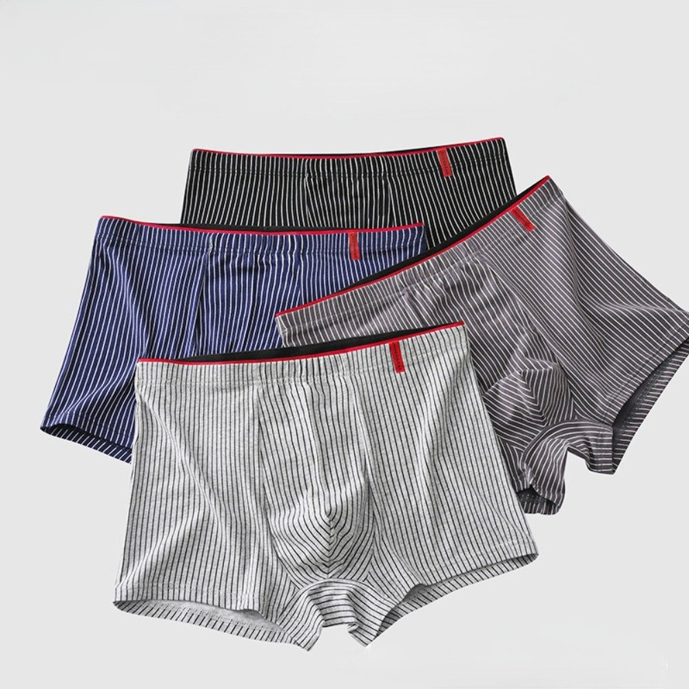 Hộp 4 Quần Sịp Boxer Thun Lạnh Cao Cấp Kháng Khuẩn Khử Mùi Họa Tiết Kẻ ...