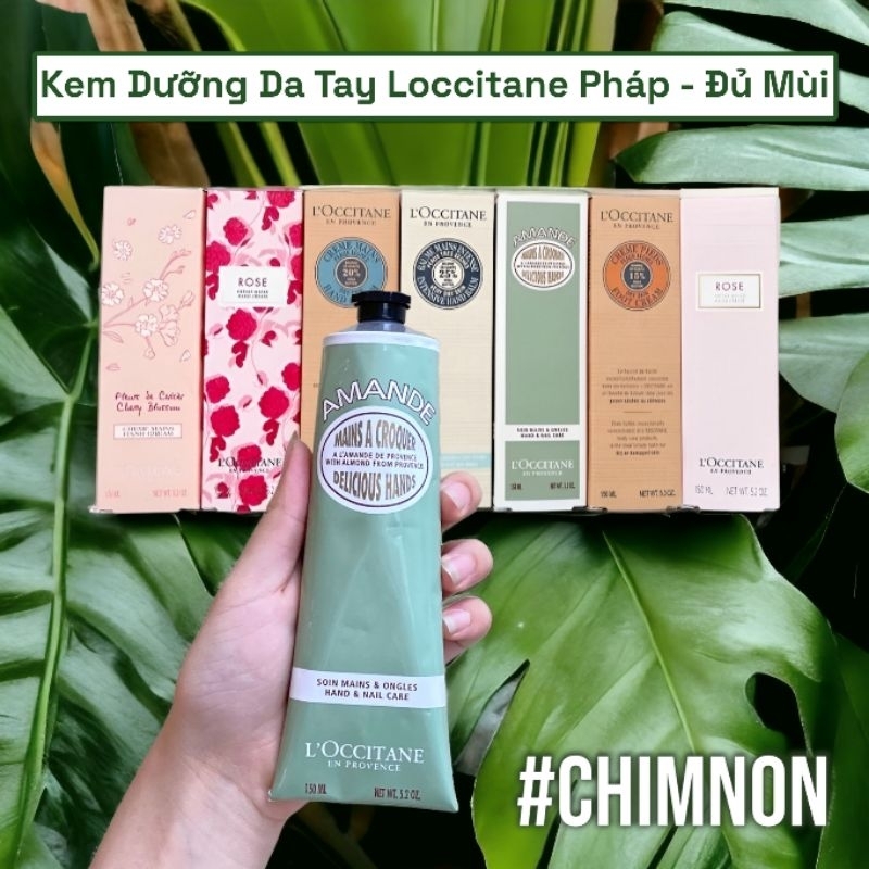 Kem Dưỡng Da Tay Loccitane Full 150ml- Hạnh Nhân, Bơ Đậu Mỡ , Hoa Hồng Rose, Shear, Cherry ...