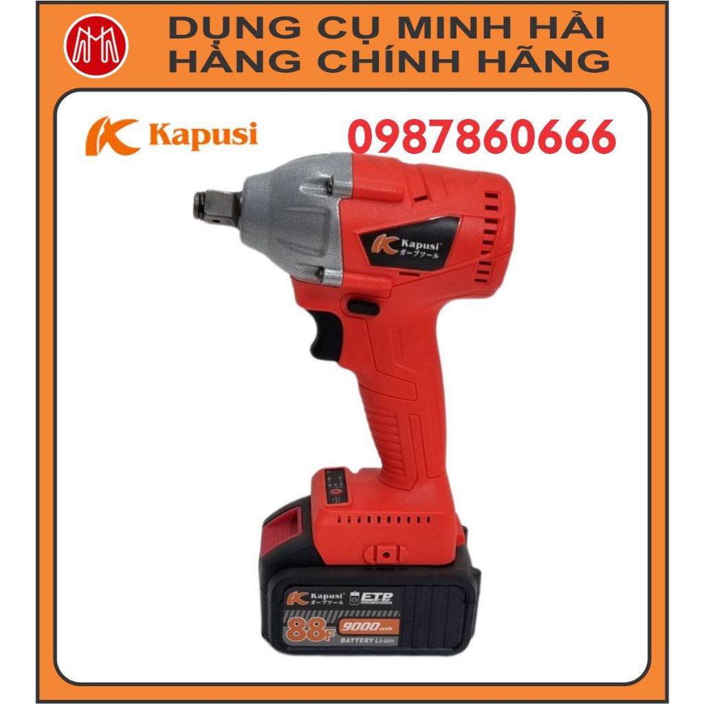Máy siết buloong 88F – Động cơ không chổi than - 2 pin 21V/3.0Ah Kapusi ...