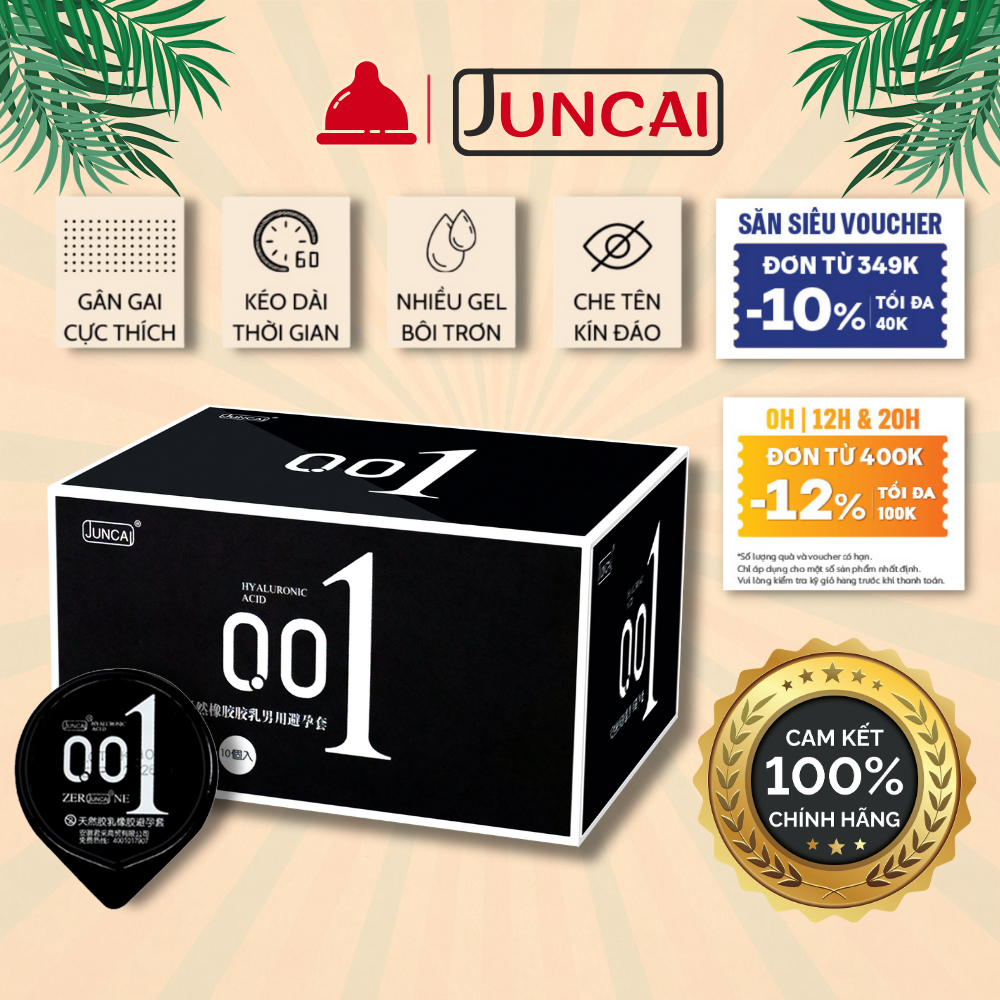 Bao cao su gân gai siêu mỏng 001 kéo dài thời gian - hộp 10 BCS (Shop ...