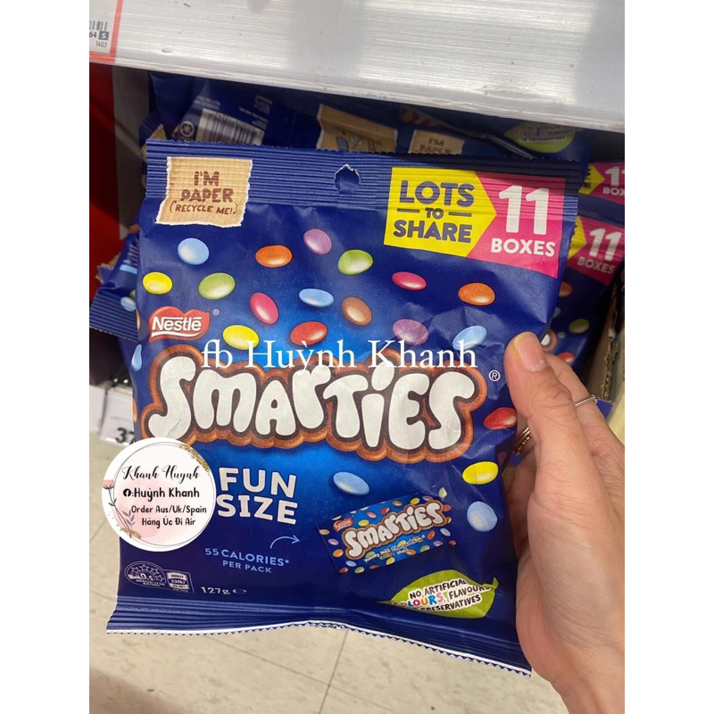 Nestle Smarties Chocolate Fun Pack 11 box & Family Size Bag 340g của Úc ...