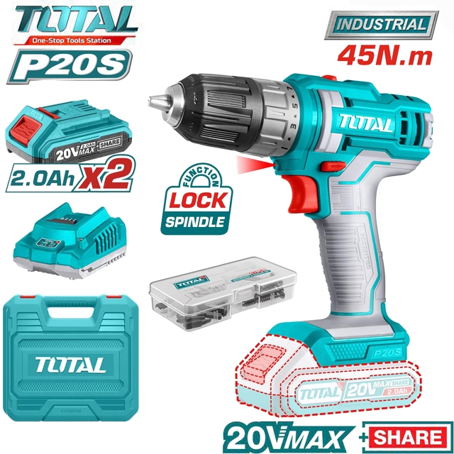 Máy khoan vặn vít dùng pin 20V Total TDLI20028/TDLI200528 ( New 2023 ...