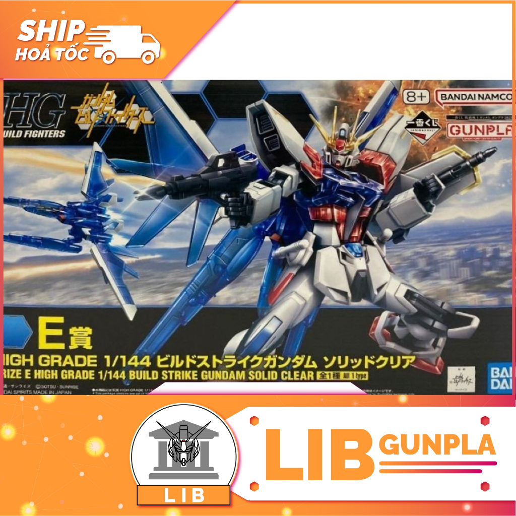 Mô hình lắp ráp Bandai Gundam Build Fighter HG BF 1/144 Build Strike Gundam - Solid Clear ver ...
