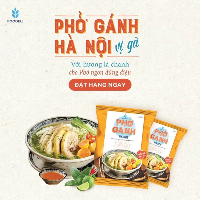 (CHÍNH HÃNG) PHỞ GÁNH HÀ NỘI FOODELI VỊ GÀ ĐẶC BIỆT 75gr(THÙNG 24 GÓI ...