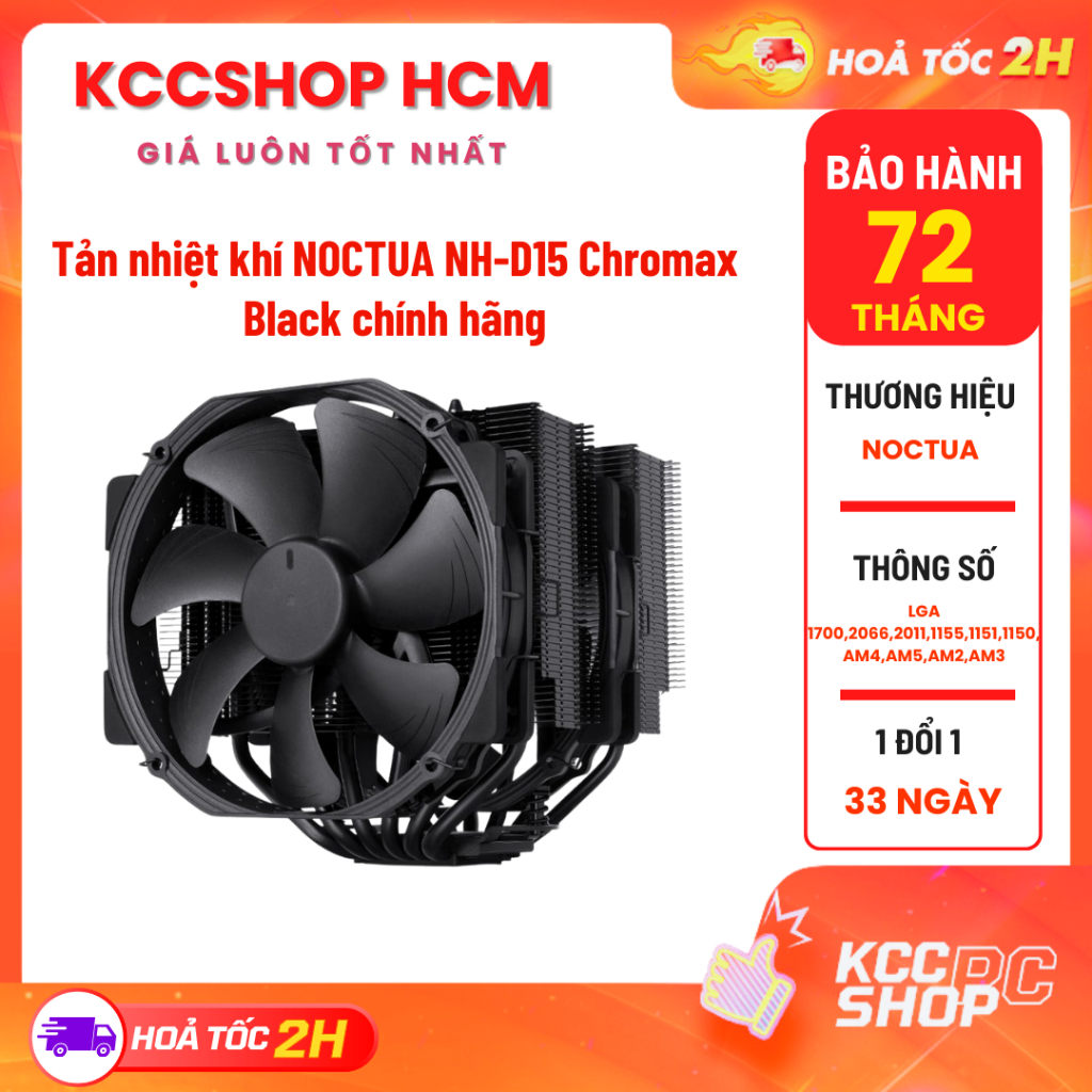Tản nhiệt khí NOCTUA NH-D15 Chromax Black chính hãng bảo hành 72 tháng | Shopee Việt Nam