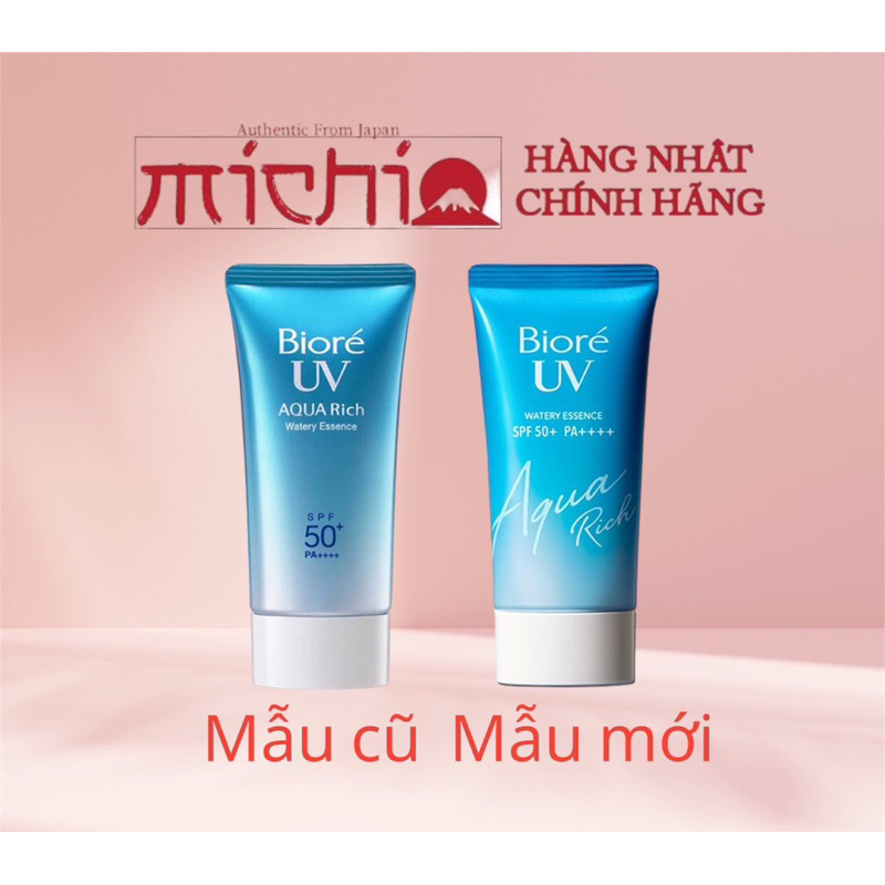 [Mẫu mới 2023] Kem chống nắng Biore Nhật UV Aqua Rich Watery Essence SPF 50+ PA++++ 50g | Shopee ...