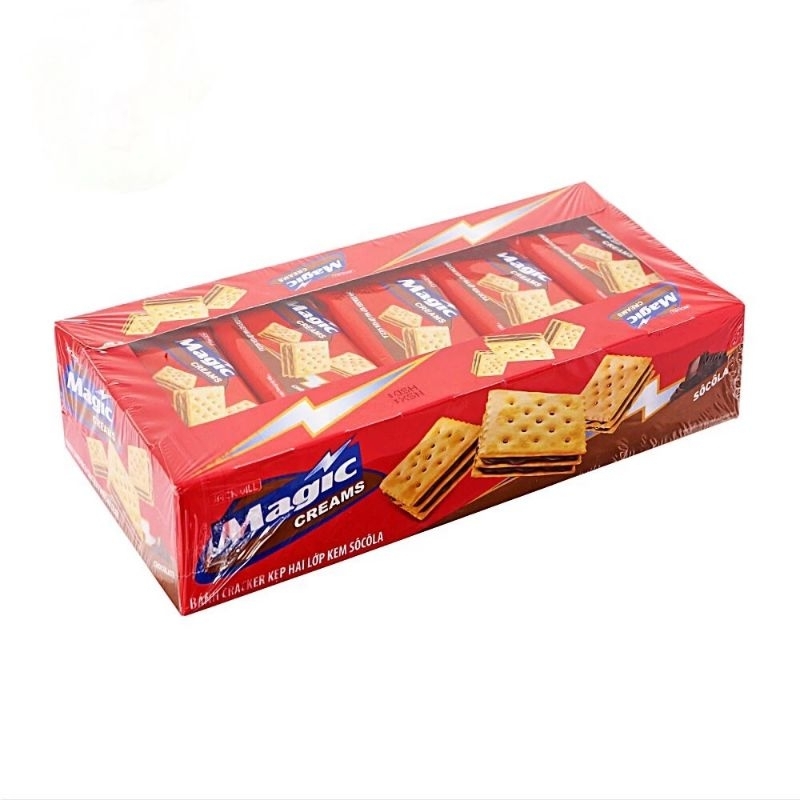 Bánh Magic Cracker Siêu Giòn Hai Lớp Kem Sô cô la hộp 20 gói×15gam ...