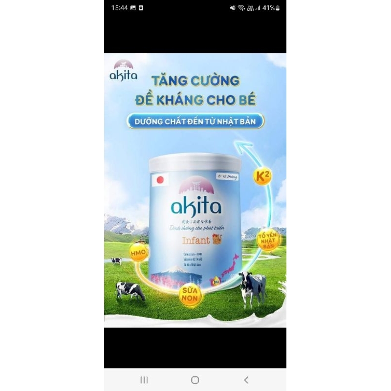 (date 2026) sữa bột akita bò 1 800g( mua 3l 800g tặng 1l 350g) | Shopee Việt Nam