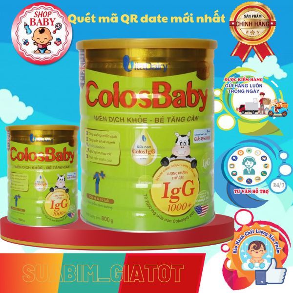 Sữa Non Colos Baby Gold số 1+ loại 800g, 400g Bé Tăng Cân (date mới ...