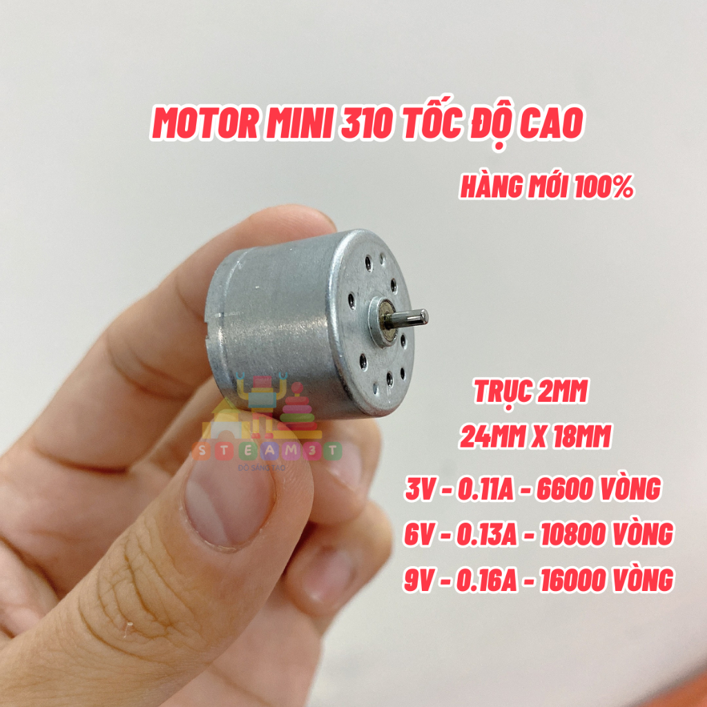 Motor mini DC 3V 6V 12V đủ loại 130/280/365/385/775 xe ô tô, tàu, đồ ...